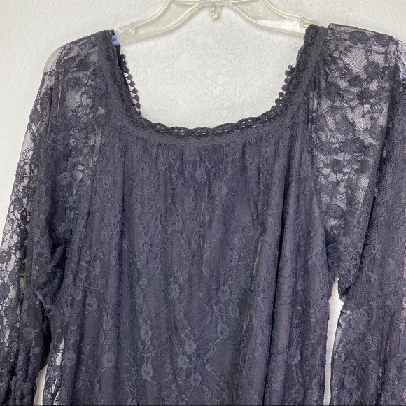 V Cristina | Tops | V Cristina Lace Tunicdress Black | Poshmark